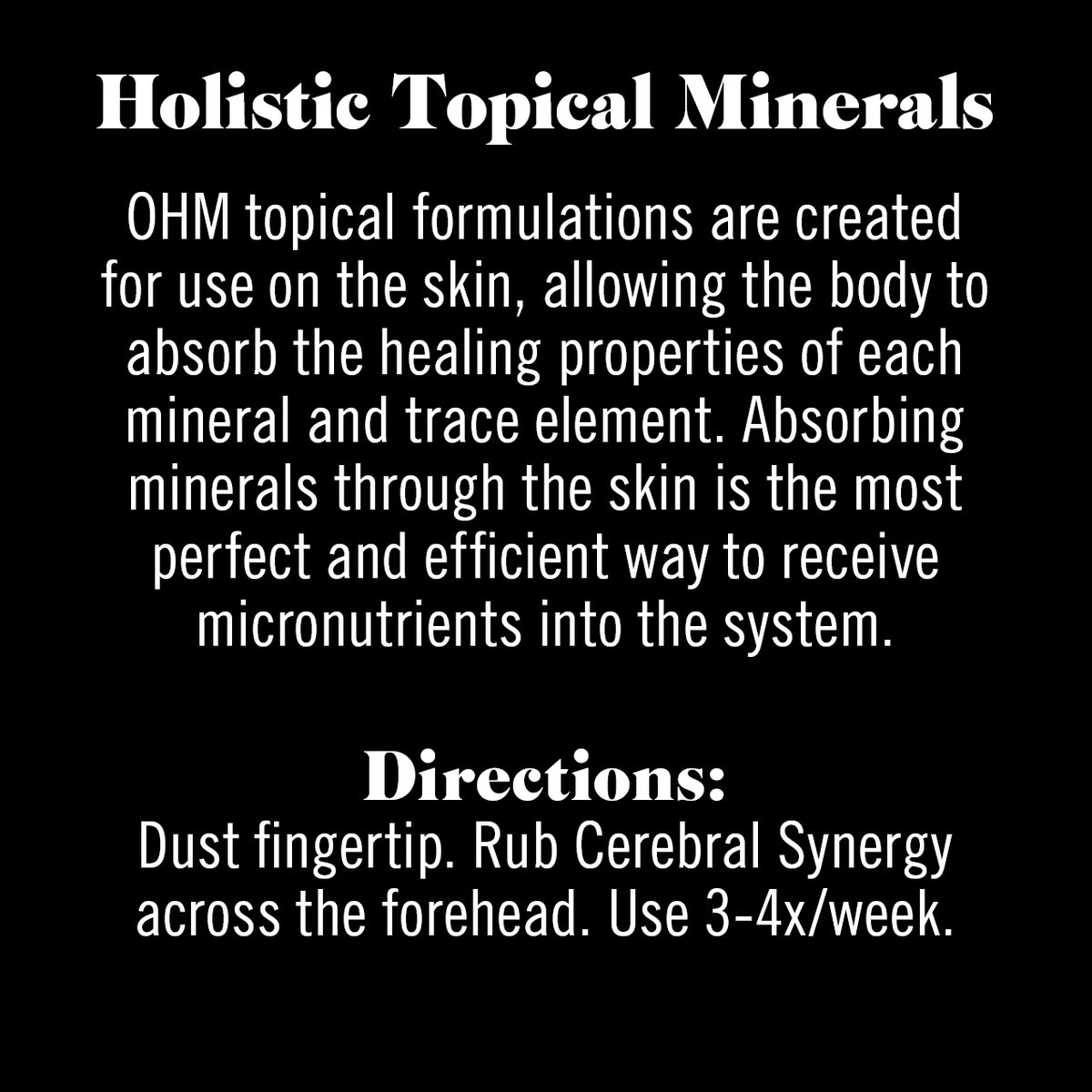 Cerebral Synergy • Optimum NeuroReformation Topical Blend – Ohm State of Mind